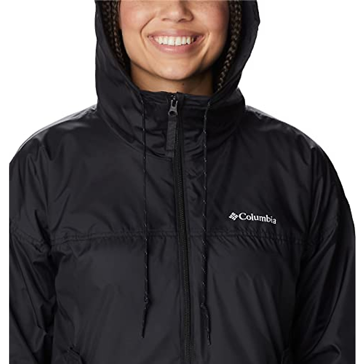 Columbia Women's Flash Challenger Lined Windbreaker, Black, Small