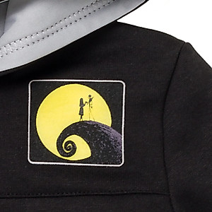 Disney Nightmare Before Christmas Jack Skellington Little Boys Fleece Half Zip Hoodie Black 6