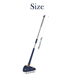 360° Rotatable Adjustable Cleaning Mop, Triangle Microfiber Mop with Long Handle, 6 Replaceable Reusable Washable Mop Pads, mops for Floor/Ceiling/Corner/Glass Cleaning