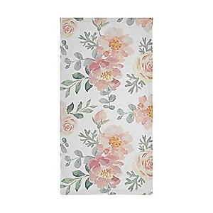 Pink Rose Hand Towels Flowers Towel Set of 2 Summer Fall 28×14 inchs Small Bath Towels Soft Guest Face Towel Bathroom Decorations Thin Kitchen Tea Dish Towels