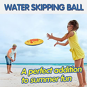 YAOJITYO 4 Pack Beach Toys, Water Skip Ball,Skip Balls for Swimming Pools，Soft and Durable TPR Material，Suitable for Swimming Pool Toys, Beach Toys, Water Toys, and Beach Games