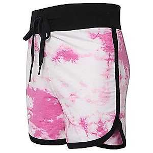 Kids Girls Shorts Gym Sports Tie Dye Pink Print Summer Hot Pant Shorts 5-13 Yrs