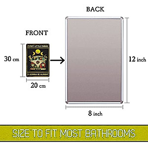 KONMPFEY Funny Hippie Room Decor Every Little Thing Is Gonna Be Alright Retro Metal Tin Sign Wall Art Posters For Hippie Gifts Man Cave Home Coffee Bar Signs 8x12inch