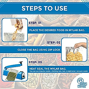 GENERIC 25 PCS 1 Gallon - Mylar bags for food storage, 9.44 Mil (10"x14") Extra Thick Stand-Up Ziplock Bags and Sealable bags, Zipper Pouches with windows