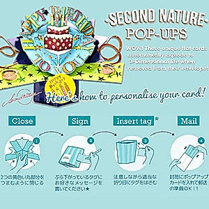 Second Nature Pop Ups Second Nature Birthday Balloons Pop Up Greeting Card - POP169,Multi Colour,20cm x 20cm