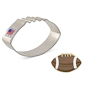 Football Cookie Cutter, 3.5" Made in USA by Ann Clark