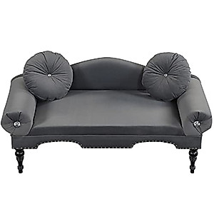 Sofas 54” Width Velvet Upholstered Loveseat Sofa Accent Bedside Entryway Bench 2 Seater Couch Settee for Living Room