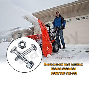 1/4" Shear Bolt and Nut 53200500 12 Pack Compatible with Ariens ST520 ST524 ST624 ST724, 53200500 Shear Bolt and Nut Kit Fits 532005 05907100 AM123342 Two-Stage Snowthrower & More (1/4" x 1-9/16")
