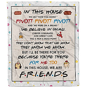 Launchigo Personalised Friends Series Blanket. Fleece Throw Friends TV Show Blanket with Dialogues for Friends Fan. Best Gift for Christmas & Birthday. (Friends Blanket 01, 60" X 80")