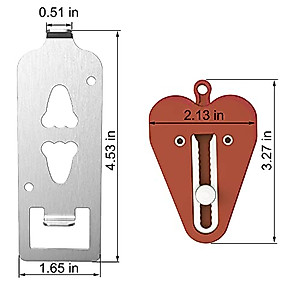 LUAMB Portable Door Lock, Home Security, Travel Lock for Travel, for Additional Safety Lock,Metal Heavy Duty Lock,Prevent Unauthorized Entry in housing,Travel Hotel,Apartments (1 Slice 4.5In)