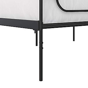 Mr. Kate Primrose Metal Bed with Secured Slats, Headboard and Footboard, Queen Size Frame, Black