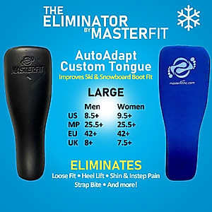 Eliminator Ski Shin Guards, Adult Shin Guards for Ski and Snowboard, Foam Shin Guards, Snowboard Boot Volume Reducer, Snowboard Shin Guard, Shin Protectors for Men and Woman, Large Soft Shin Guards