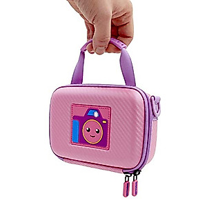 CASEMATIX Pink Camera Case Compatible with VTech KidiZoom Camera - Protective Travel Case with Shoulder Strap Compatible with VTech KidiZoom Duo Selfie Cam, Pix, Twist Connect and More!