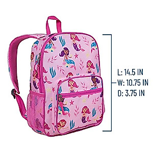 Wildkin Day2Day Kids Backpack Bundle with Lunch Box Bag (Groovy Mermaids)