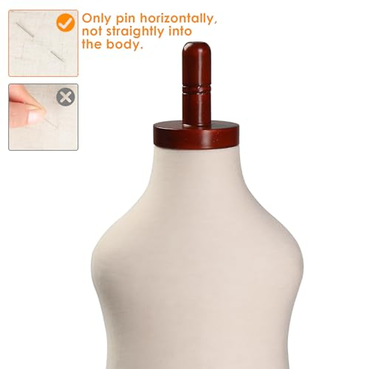 Bonnlo Upgraded Kid Dress Form, 2-3 Years Old, 3-4 Years Old, Toddler Mannequin Torse with Adjustable Rubber Wood Stand for Dress Jewelry Display (0.5-1 Years Old)