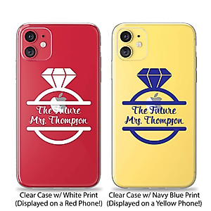 Case Charming Future Mrs Bride Engagement Phone Case for iPhone 15 Pro Max 14 13 mini 12 11 Xr Xs X 10s 10r 10 8 Plus 7 Se Customized Bride to be Personalized Clear Cover