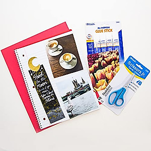 BAZIC Middle High School Kit Supply Box 65 Count for Student 7-12 Grades, Composition Book Compass, COLOR MAY VARY, 1-Pack