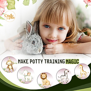 Potty Training Seat Magic Sticker | Animal Toddler Potty Training Toilet Color Changing Sticker | 5 Pack Toilet Targets with Free Potty e Book | Use with or Without Potty Chart or Potty Watch