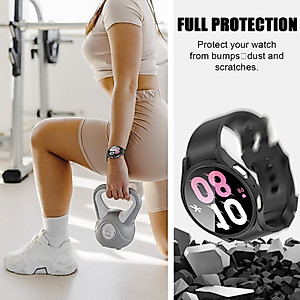 Rc-Z Screen Protector Case for Samsung Galaxy Watch 5/Galaxy Watch 4 40mm, [4+4Pack] Bumper & Face Cover Replacement for Galaxy Watch 5/Galaxy Watch 4 40mm Accessories