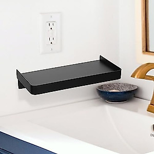 Cabilock Mobile Holder Stainless Steel Bathroom Shelf Stick-on Wall Shelf Small Wall Mounted Adhesive Shelf Phone Holder Shelf Small Wall Shelf Electronic Wipes