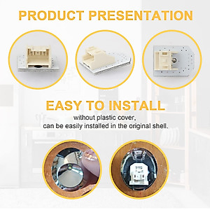 WR55X11132 Refrigerator Led Lamp Replacement，Fits for GE Refrigerator LED Light Module Replace WR55X25754 WR55X30602 WR55X26486, Without Plastic Cover, Only Led Pcb Board（8 PCS）