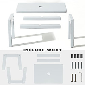 HOUCHICS Wooden Step Stool for Kids,White Stool for Kitchen Bedroom Living Room Bathroom Toilet Nursery Toddlers Potty Training Stool with Non-Slip Pads (White