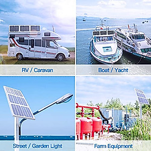 TOPENS TSP30W Solar Panel 30-Watt 24V Monocrystalline Solar Panel Battery Charging Controller Kit, for Gate Opener, Boat, Yacht, RV, Caravan, Golf car, Street lamp, Garden Light and Farm Equipment