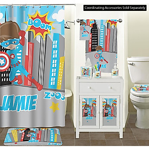 YouCustomizeIt Personalized Superhero in The City Waste Basket - Single Sided (Black)