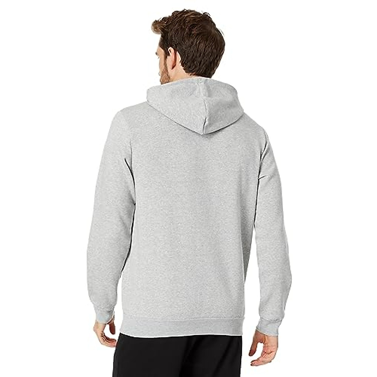 adidas Men's Essentials Fleece Hoodie, Medium Grey Heather/Black, Medium