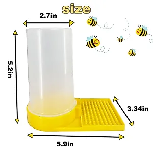 2 Pack Bee Watering Station Beekeeping Water Dispenser Perfect Beekeeping Drinking Beekeeper Tools (Yellow White)