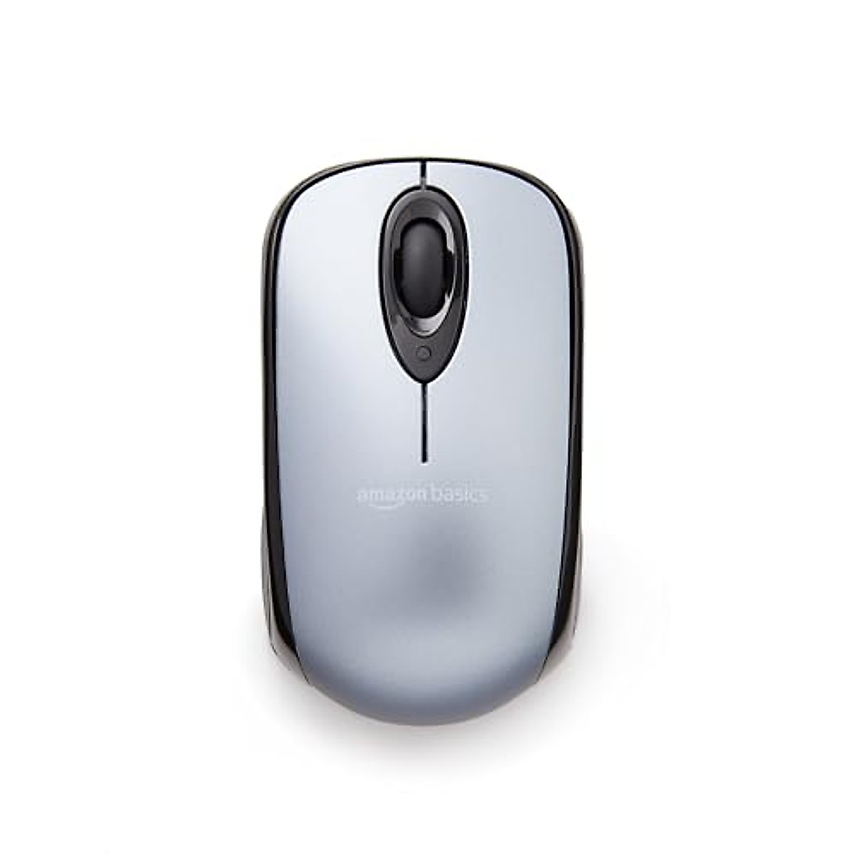 Amazon Basics 2.4 Ghz Wireless Optical Computer Mouse with USB Nano Receiver, Silver, 5 Pack