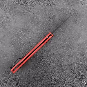 EDC Folding Pocket Knife，3.15'' 8Cr13Mov Steel Blade,Nylon Glass Fiber Handle with Belt Clip，Axis Lock and Thumb Stud Manual Open，Gifts for Men Women. (black blade)