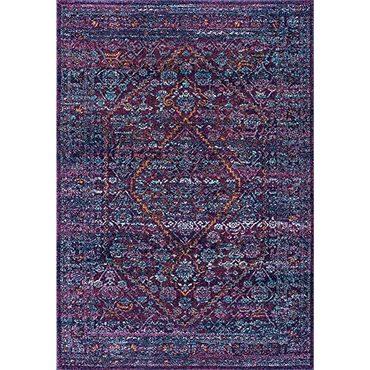 nuLOOM Vintage Medallion Rima Area Rug, 5' x 7' 5", Purple