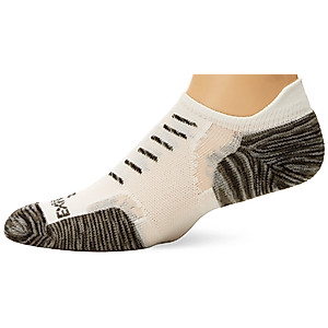 Thorlos Experia unisex adult Xctu Thin Cushion No Show Running Sock, White/Grey, Small US