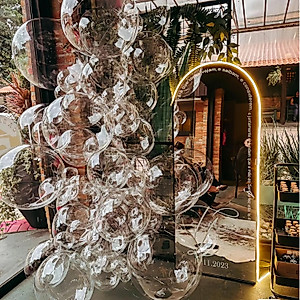 Clear Balloons, Different Sizes Pre Stretched 50pcs 10" 18" 24 inch BoBo Balloons Arch Crystal Transparent Clear Bubble Balloons Garland Kits