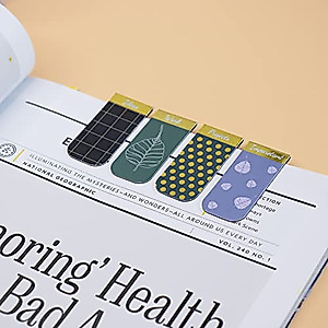 14Pcs Magnetic Bookmarks Book Mark 1.73’‘ Page Magnetic Markers with Magnet Book Markers Page Clip for Reading Students Teachers School Home Office Supplies