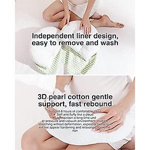 Busarilar Pregnancy Pillows for Sleeping, Maternity Pillow, Pregnancy Body Pillow Support for Back, Legs, Belly, Hips of Pregnant Women, Detachable and Adjustable with Pillow Cover (White, Small)