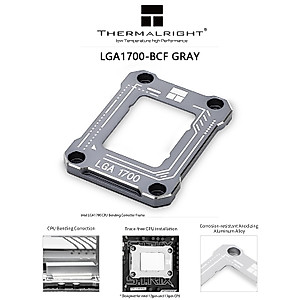 Thermalright LGA1700-BCF Gray 12/13 Generation Intel Anti-Bending Gastener,CPU Fixed Fastener, Intel CPU Protection Bracket, for Intel LGA1700 Slot(LGA1700 BCF Gray)