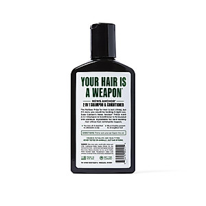 Duke Cannon News Anchor 2-in-1 Hair Wash, Tea Tree & Menthol, 10 fl. oz – Shampoo & Conditioner for Men with Thick Hair, Clean Mint Scent, Strengthens with Protein, Made in USA