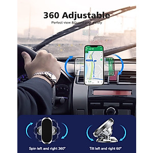 NIYEVN 2 Pack Magnet Phone Holder for Car [ Upgrade N52 Magnet ] Magnetic Phone Holder for Car, [ 360° Rotation ] Universal Dashboard Car Phone Holder Magnetic Fits Samsung & iPhone 16 Pro Max