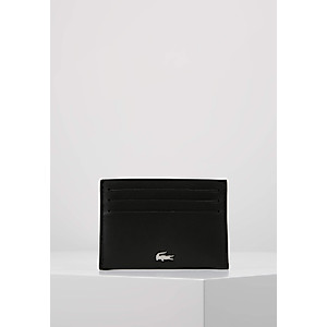 Lacoste NH1346FG Mens Leather Fitzgerald Credit Card Holder Wallet,Compact, Black, One Size