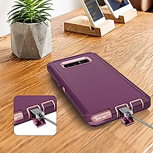 I-HONVA for Galaxy Note 8 Case Shockproof Dust/Drop Proof 3-Layer Full Body Protection [Without Screen Protector] Rugged Heavy Duty Durable Cover Case for Samsung Galaxy Note 8, Purple/Pink
