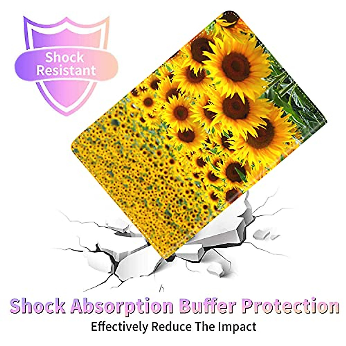 Case for New iPad Mini 6 2021 (6th Generation), Multi-Angle View Adjustable Stand Auto Wake/Slee for iPad Mini 6th Gen 8.3 Inch ,Sunflower