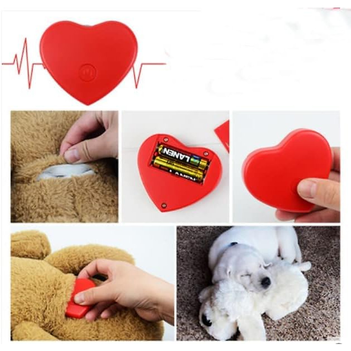 SZENSITE Replacement Heartbeat Box Heartbeat Simulator Box for Puppy Dogs Cats Toy Pets Toys Reborn Doll Anxiety Calming Training Behavioral Aid Sleep No Plush Toy