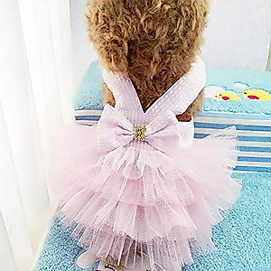 Cat Tutu for Medium Cats Bubble Skirt Stripe Lace Dress Dress Princess Dresses for Dog Teacup Yorkie Clothes Love My Mom