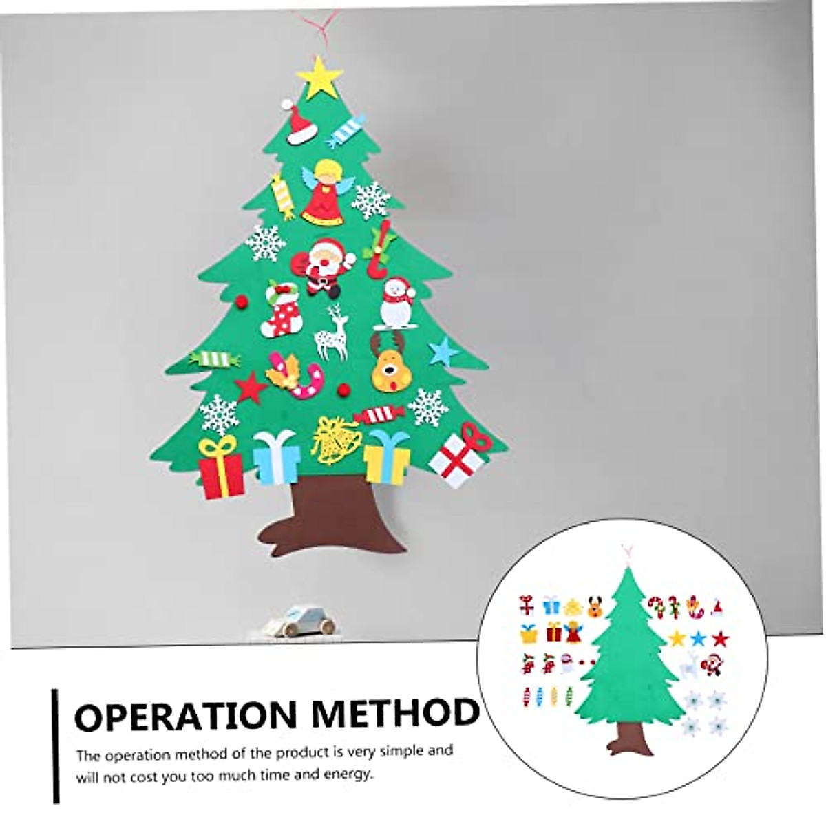 OFFSCH 1 Set Felt Christmas Tree Play Set Christmas Decor Table Top Decor Felt Tree Ornaments Felt Christmas Tree for Toddlers 3D Felt Christmas Tree Xmas Ornament Felt Christmas Tree Set