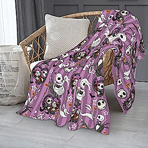 Nightmare Christmas Throw Blanket 60x50 Inches Soft Plush Blanket for Couch Car Bed Christmas