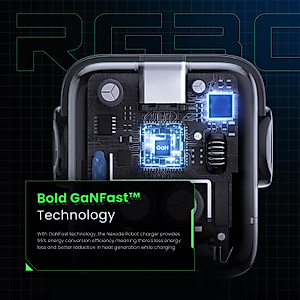 UGREEN RG 65W USB C Charger Nexode 3-Port Robot GaN Charger Compact Fast USB C Power Adapter for for MacBook Pro, iPhone 15 Pro, Galaxy S24/S23, Pixel 8, Steam Deck, ROG Ally (Black)