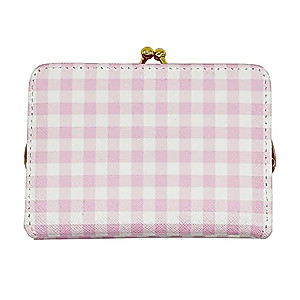 Huositi Backpack Fashion Cartoon Character Wallet Womens Leather Tri-Fold Wallet (Pink)