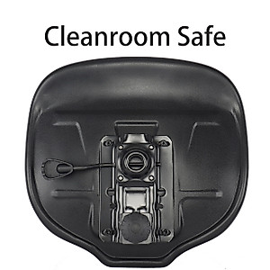 Aaron's Deluxe Polyurethane Drafting Lab Stool Chair, 18'' Adjustable Footring, 10'' Adjustable Height, 450 lb seat Capacity, Heavy Duty, Made and Built to Order here in The United States, Black